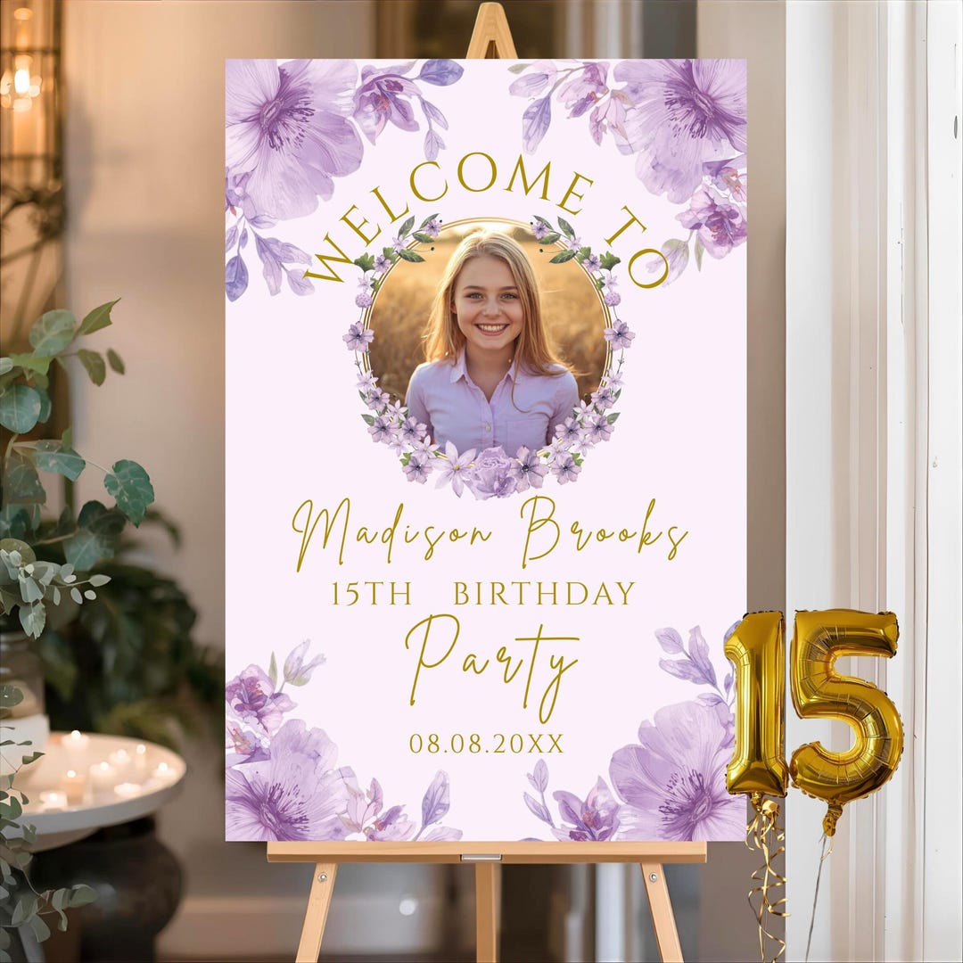 Editable Party Welcome Sign, Birthday Welcome Poster, Printable Event ...