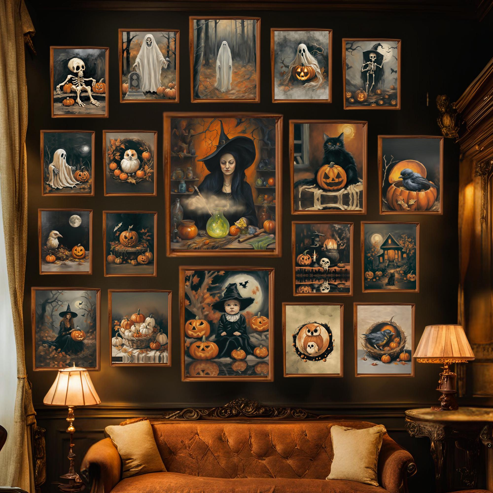 Halloween Set Bundle, Vintage Halloween Gallery Wall Set of 20 ...