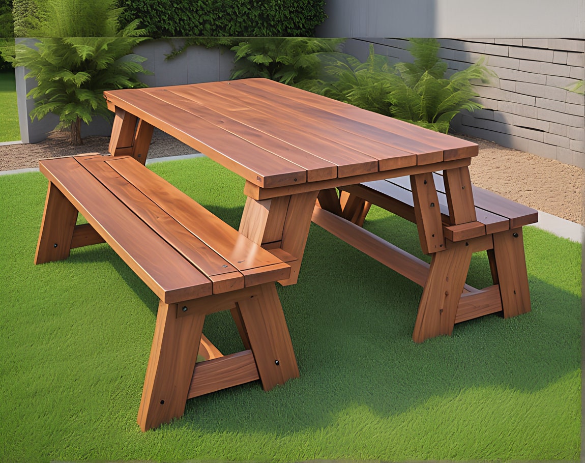 DIY Convertible Picnic Table, Picnic Table Plans, Patio Furniture, PDF ...