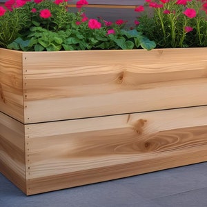 DIY Outdoor Cedar Planter Box Build Plan, Woodworking Plans, Raised ...