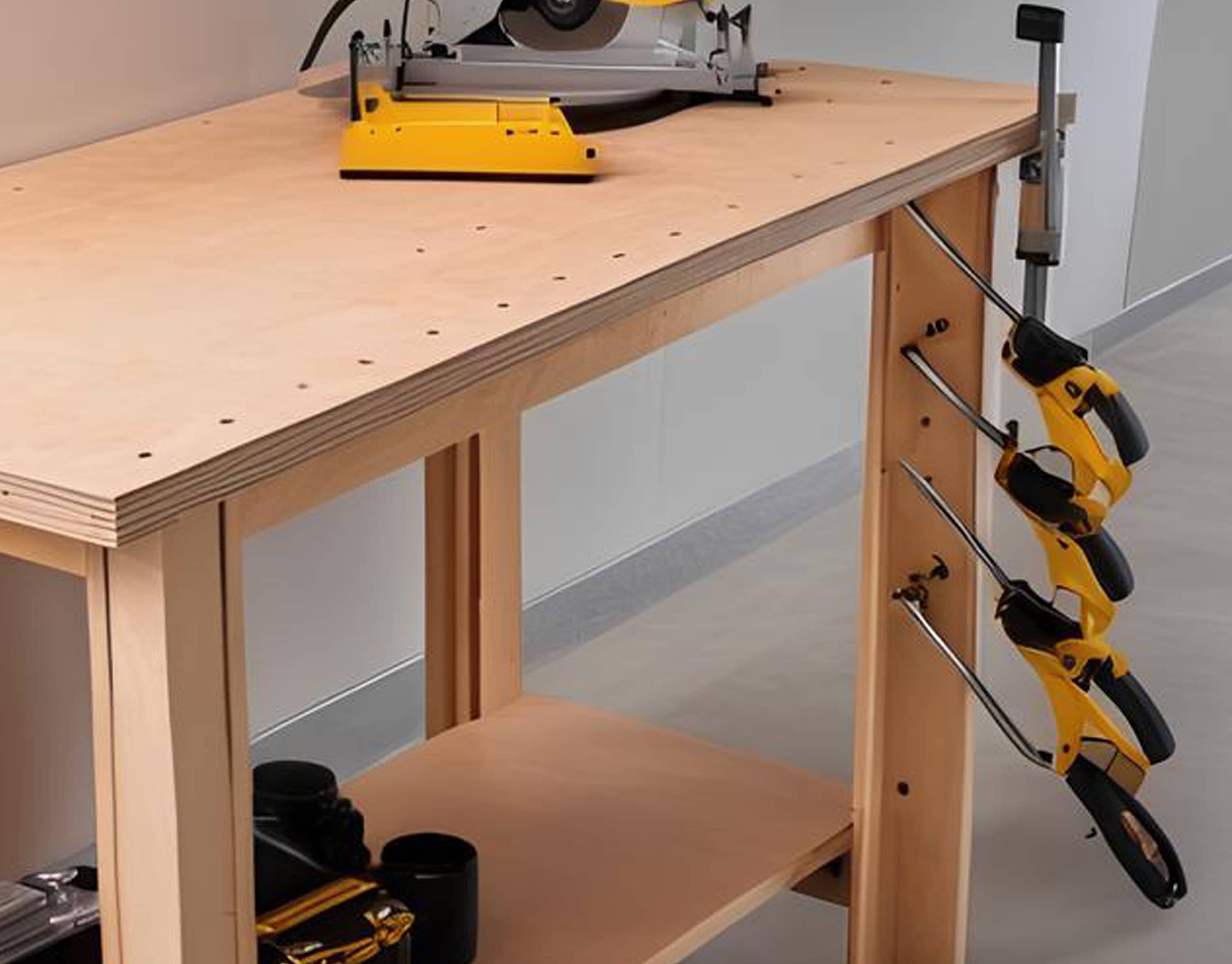 Plywood Workbench Build Plan | Miter Saw Station | Mobile Workbench ...
