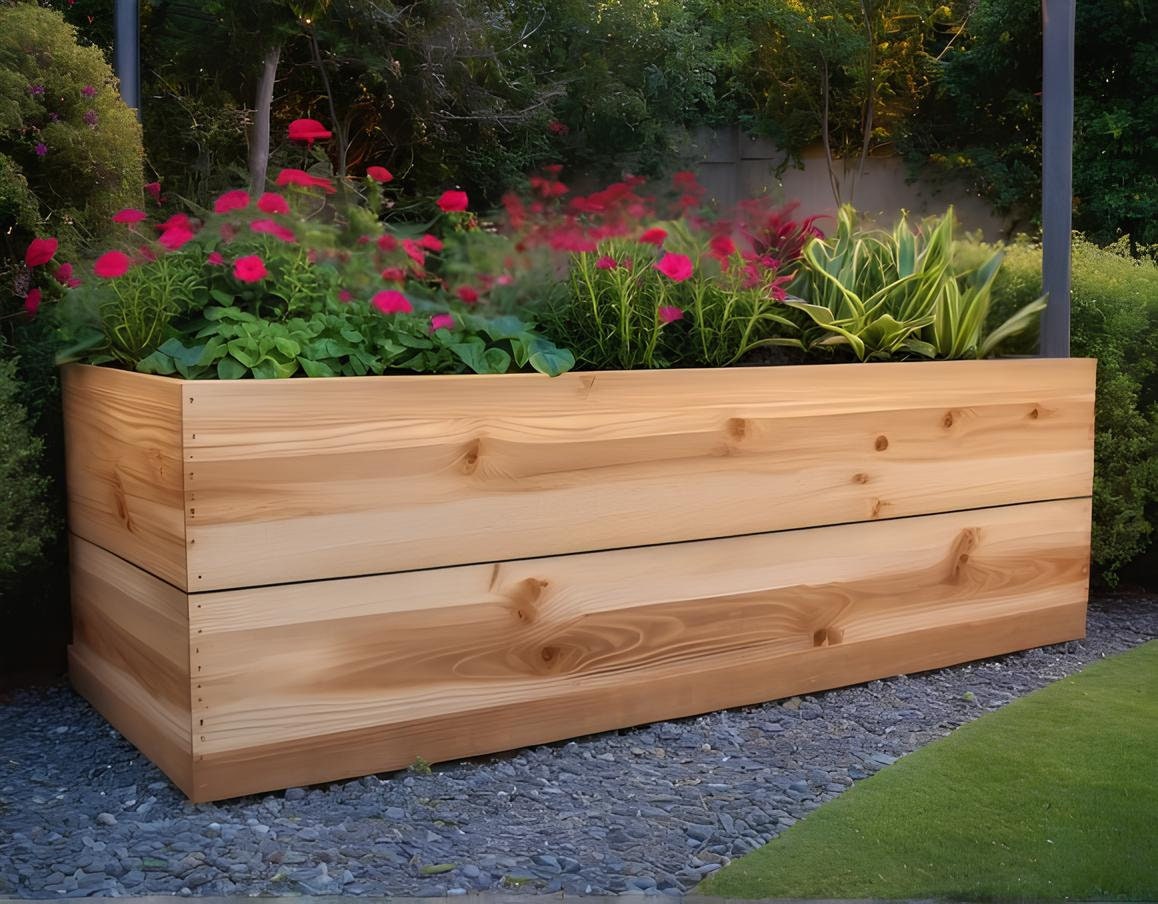 DIY Outdoor Cedar Planter Box Build Plan, Woodworking Plans, Raised ...