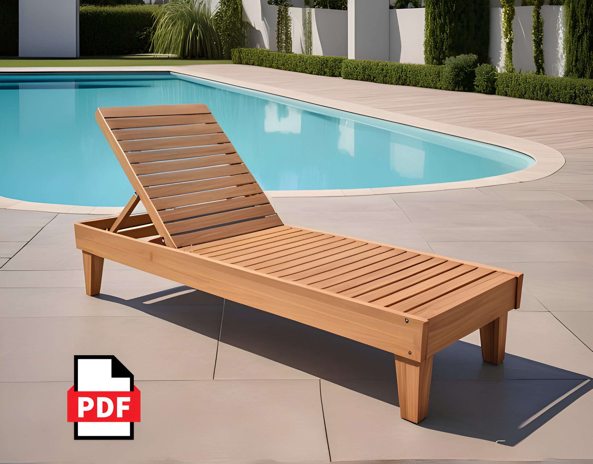 Outdoor Wooden Chaise Lounge Plan | DIY Chaise Lounge | Outdoor Lounge ...