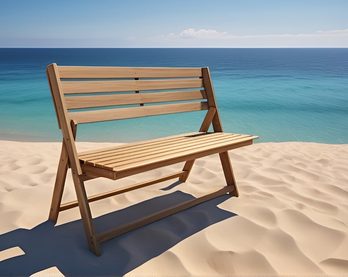 DIY Folding Bench Plan Pdf File , Outdoor Bench, Diy Plans, Woodworking ...