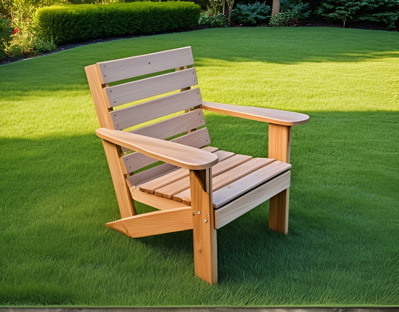 DIY Patio Garden Chair Plan, Outdoor Furniture, Adirondack Chair ...