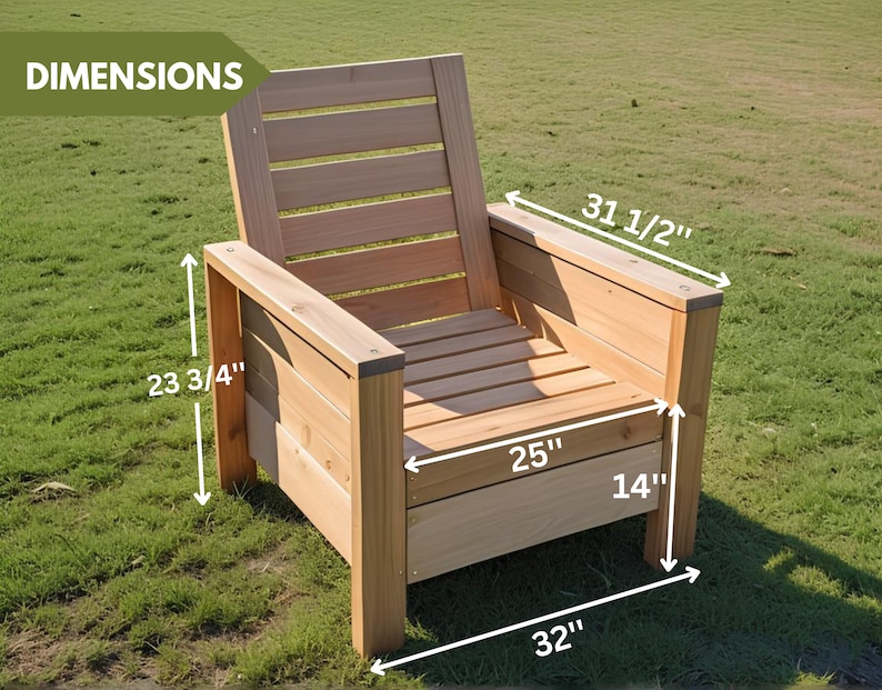 DIY Modern Outdoor Chair Plan | Outdoor Chair | Garden Chair Plans ...