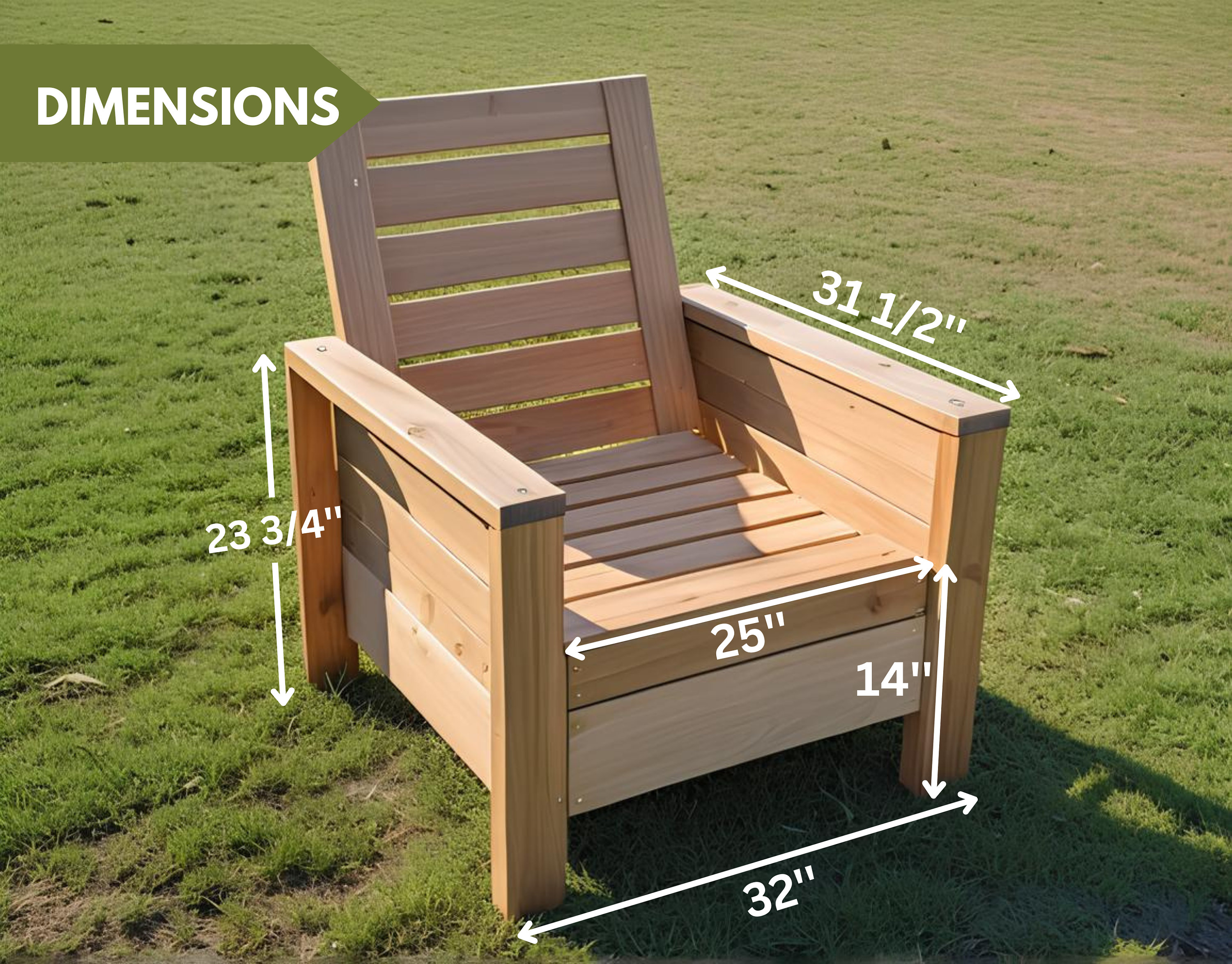 DIY Modern Outdoor Chair Plan | Outdoor Chair | Garden Chair Plans ...