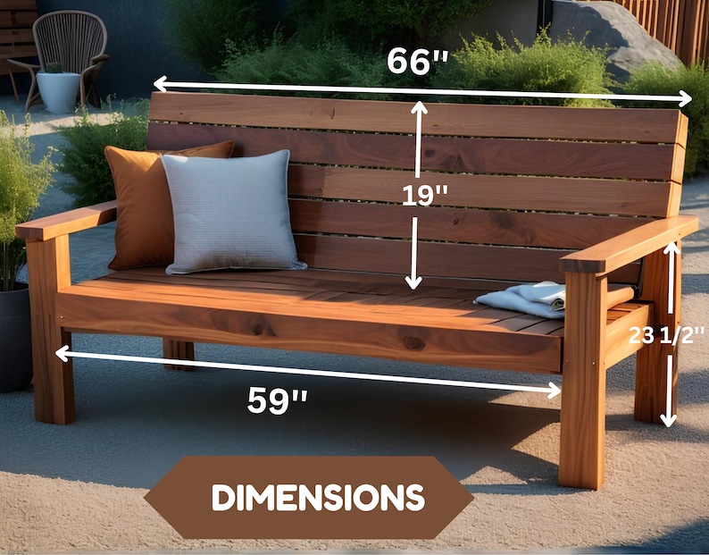 2x4 Outdoor Bench Plan, Woodworking Plans, Patio Furniture, Outdoor ...