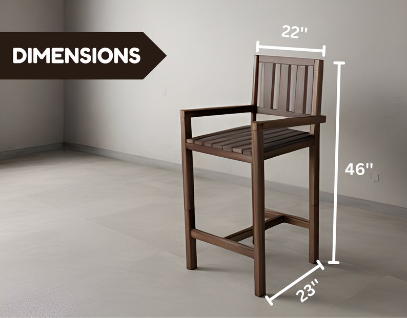 Bar Stool With Arms Diy Build Plan, Woodworking Plans, Patio Furniture ...