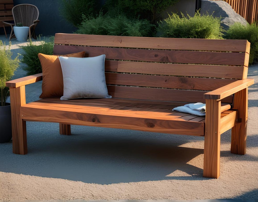 2x4 Outdoor Bench Plan, Woodworking Plans, Patio Furniture, Outdoor ...