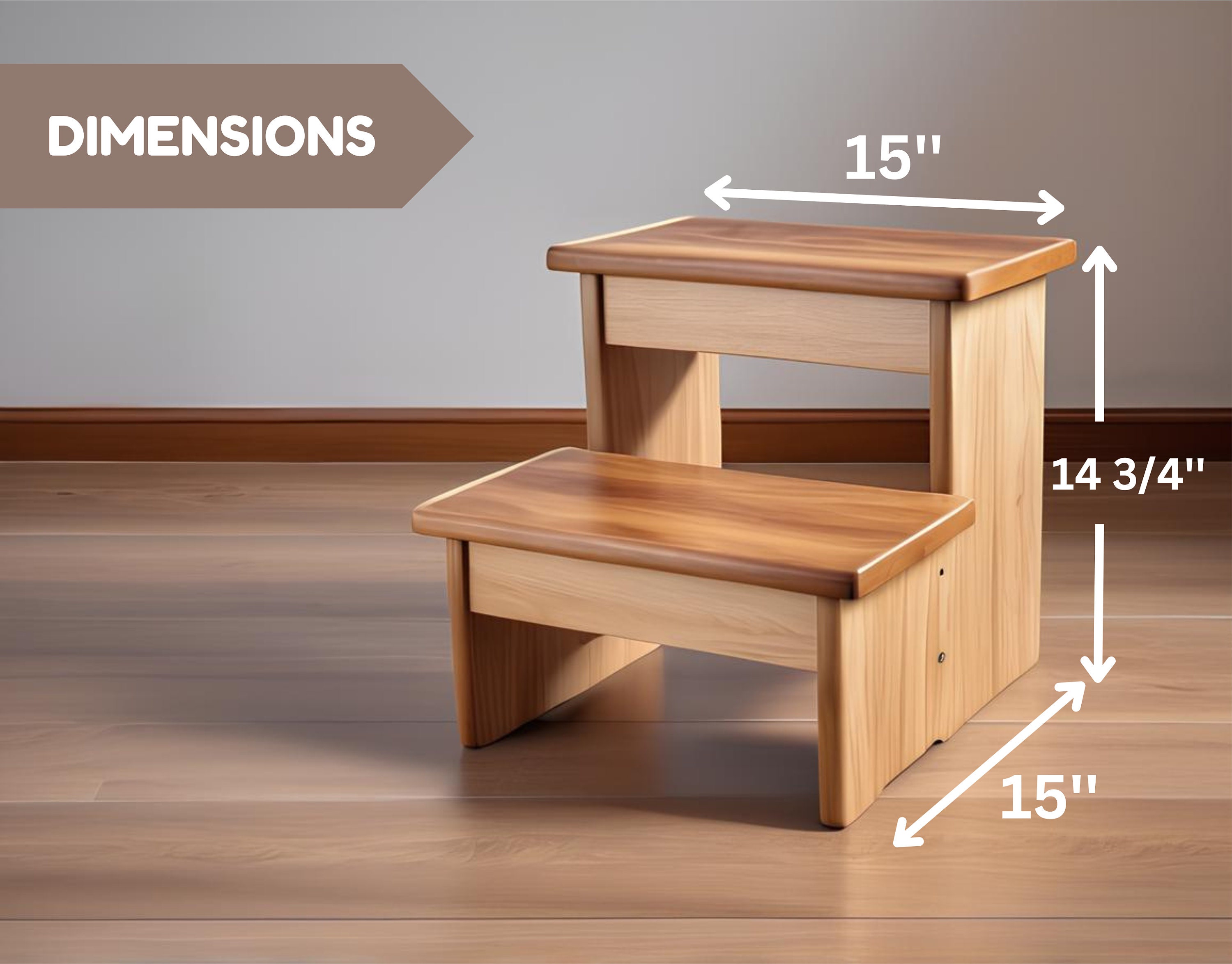 DIY Wooden Step Stool Build Plan | Toddler Stool | Woodworking Plans ...