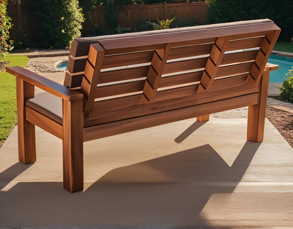 2x4 Outdoor Bench Plan, Woodworking Plans, Patio Furniture, Outdoor ...