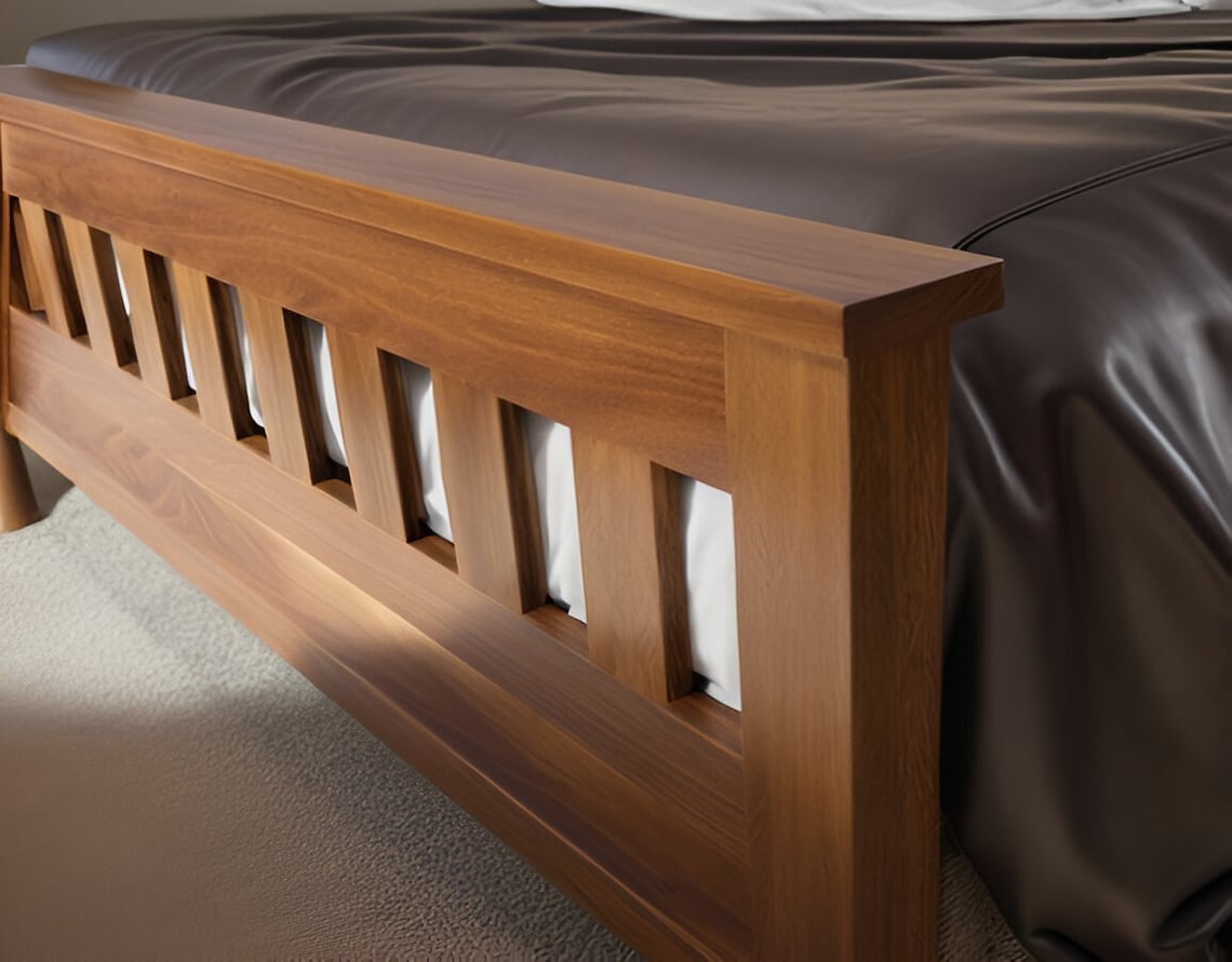 DIY Modern Queen Size Bed Frame Plan, Woodworking Plan, Full Size Bed ...