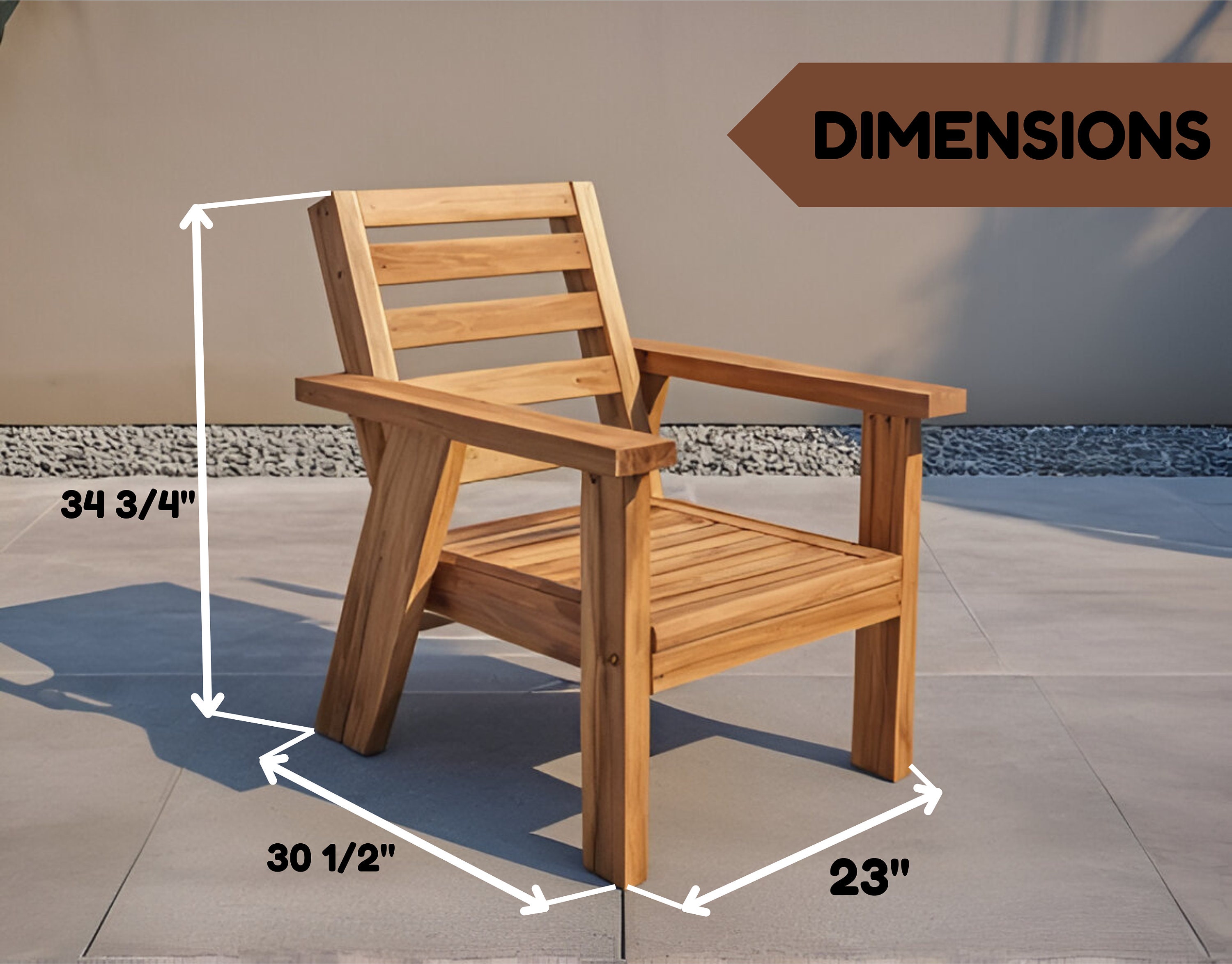 DIY Outdoor Chair Plans | Garden Chair Plans | Outdoor Furniture | PDF ...