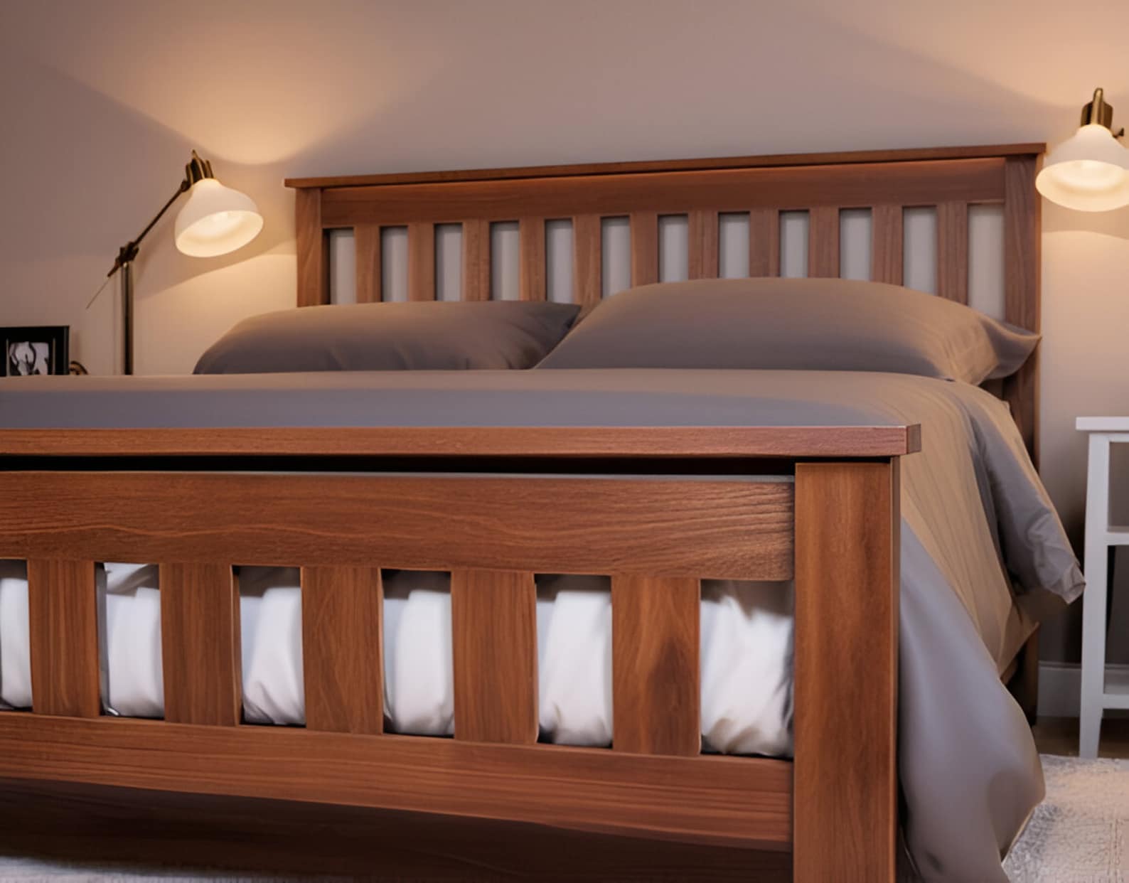 DIY Modern Queen Size Bed Frame Plan, Woodworking Plan, Full Size Bed ...