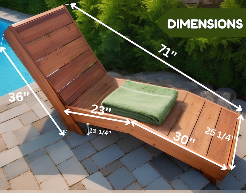 DIY Outdoor Wood Chaise Lounge Build Plan (PDF File) - Etsy