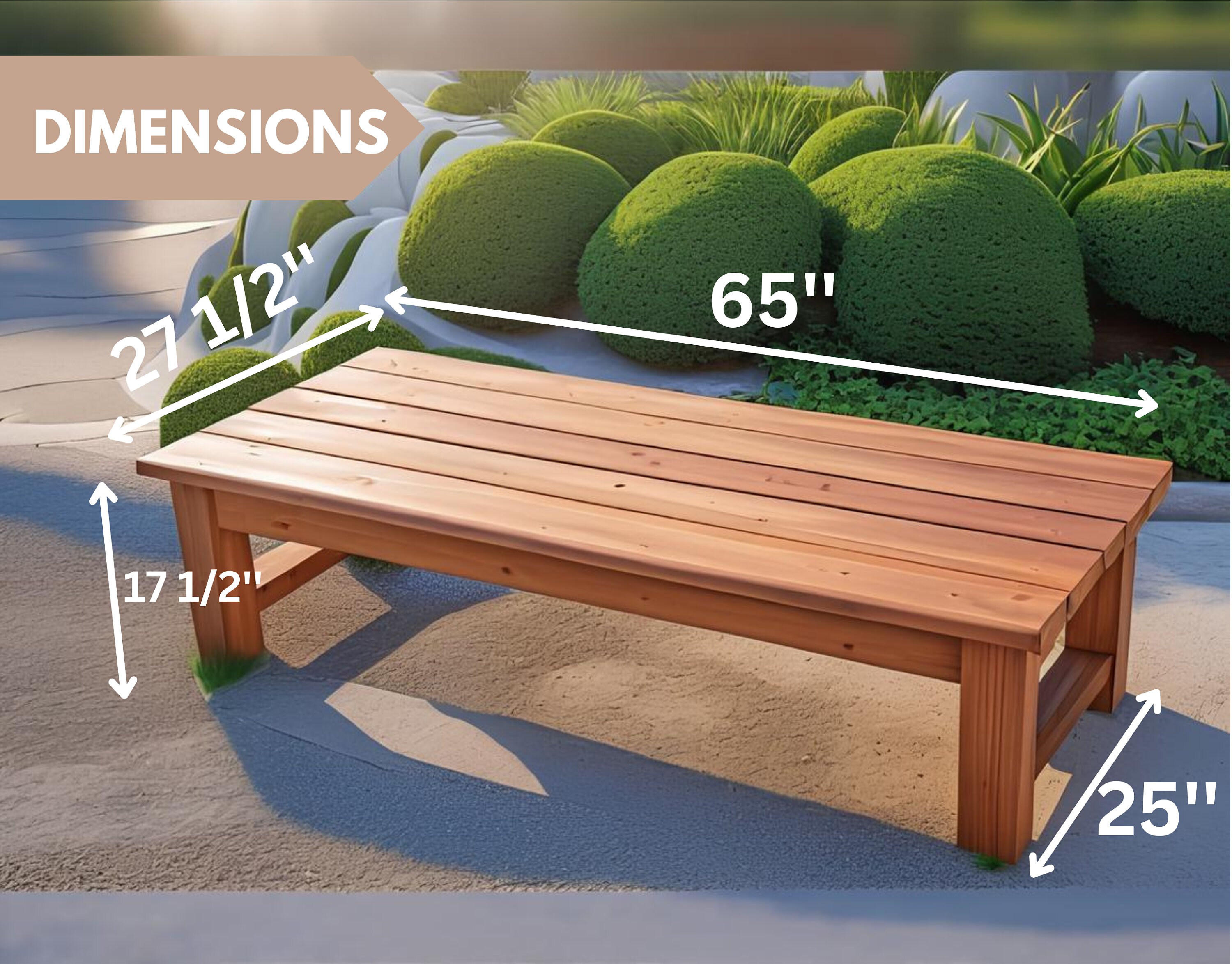 PDF Download, DIY Backyard Bench Build Plan, Woodworking Plans, Patio ...