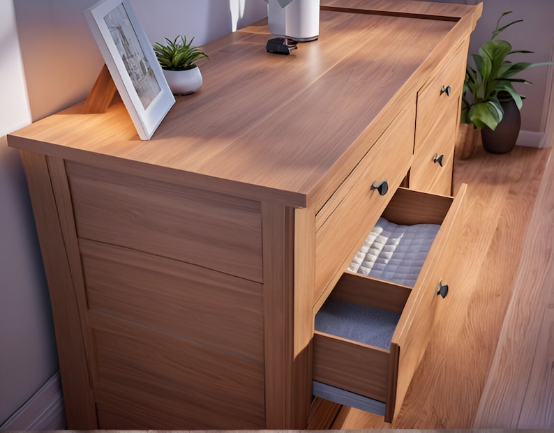 PDF Download, DIY Six Drawer Dresser Plan, Modern Dresser, Bedroom ...