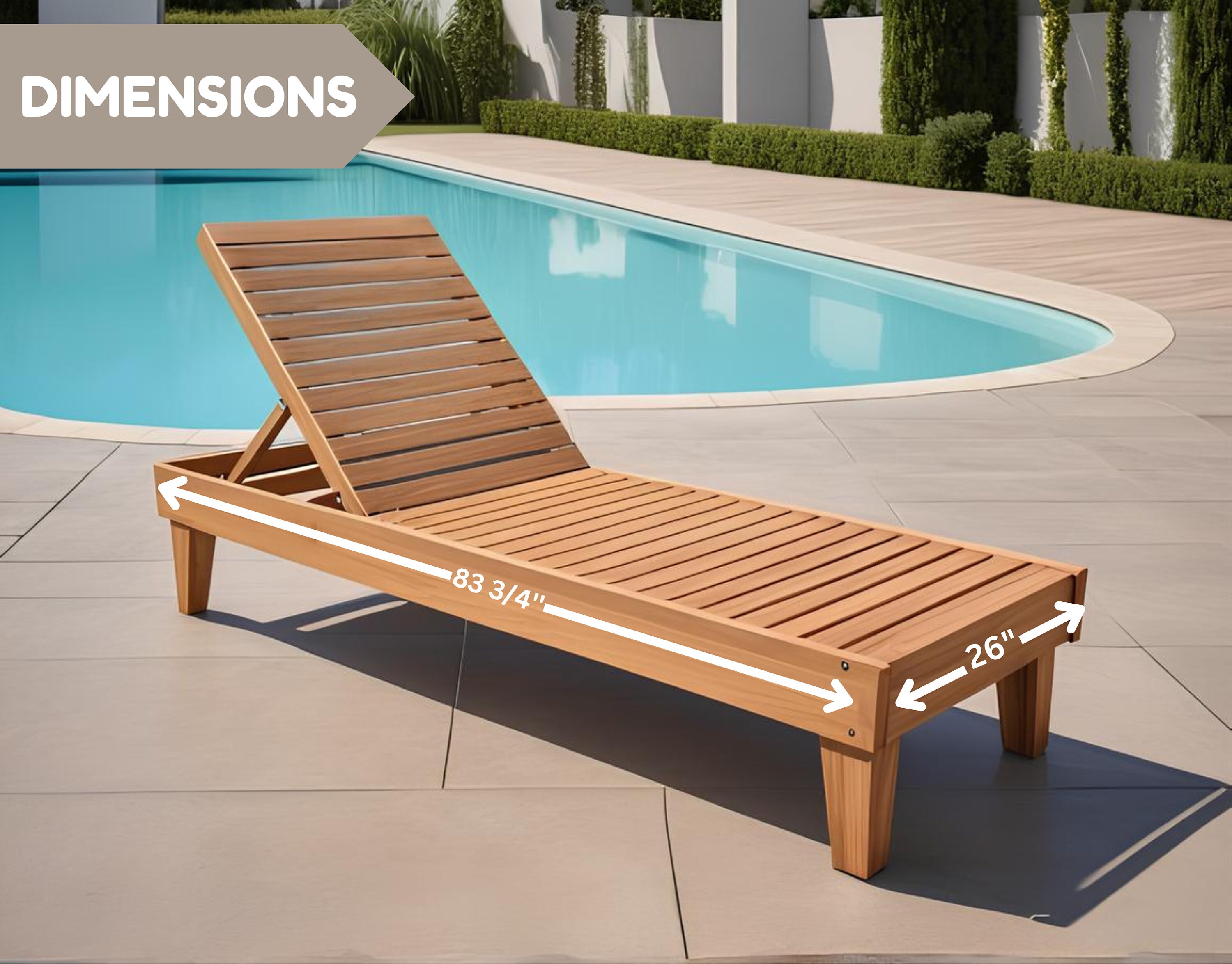 Outdoor Wooden Chaise Lounge Plan | DIY Chaise Lounge | Outdoor Lounge ...