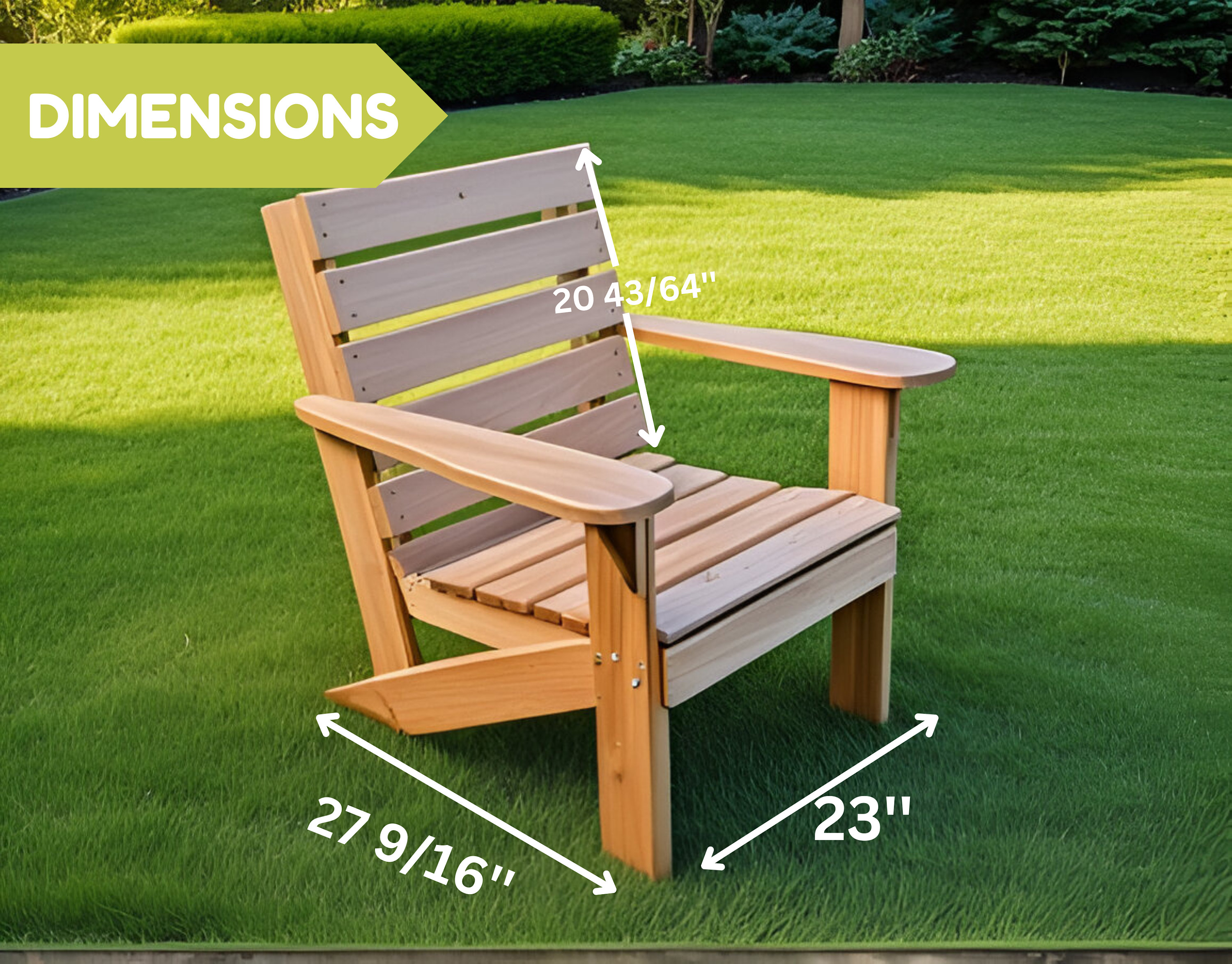 DIY Patio Garden Chair Plan, Outdoor Furniture, Adirondack Chair ...