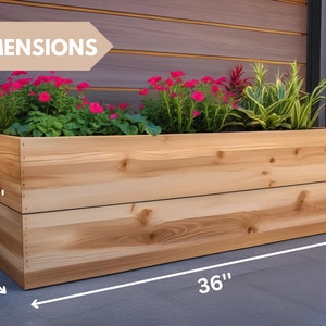 DIY Outdoor Cedar Planter Box Build Plan, Woodworking Plans, Raised ...