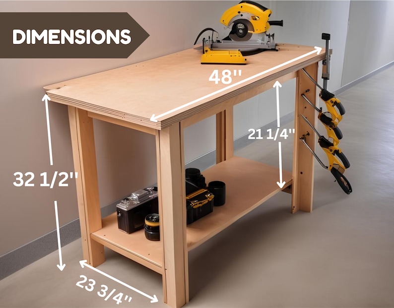 Plywood Workbench Build Plan | Miter Saw Station | Mobile Workbench ...