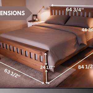 DIY Modern Queen Size Bed Frame Plan, Woodworking Plan, Full Size Bed ...