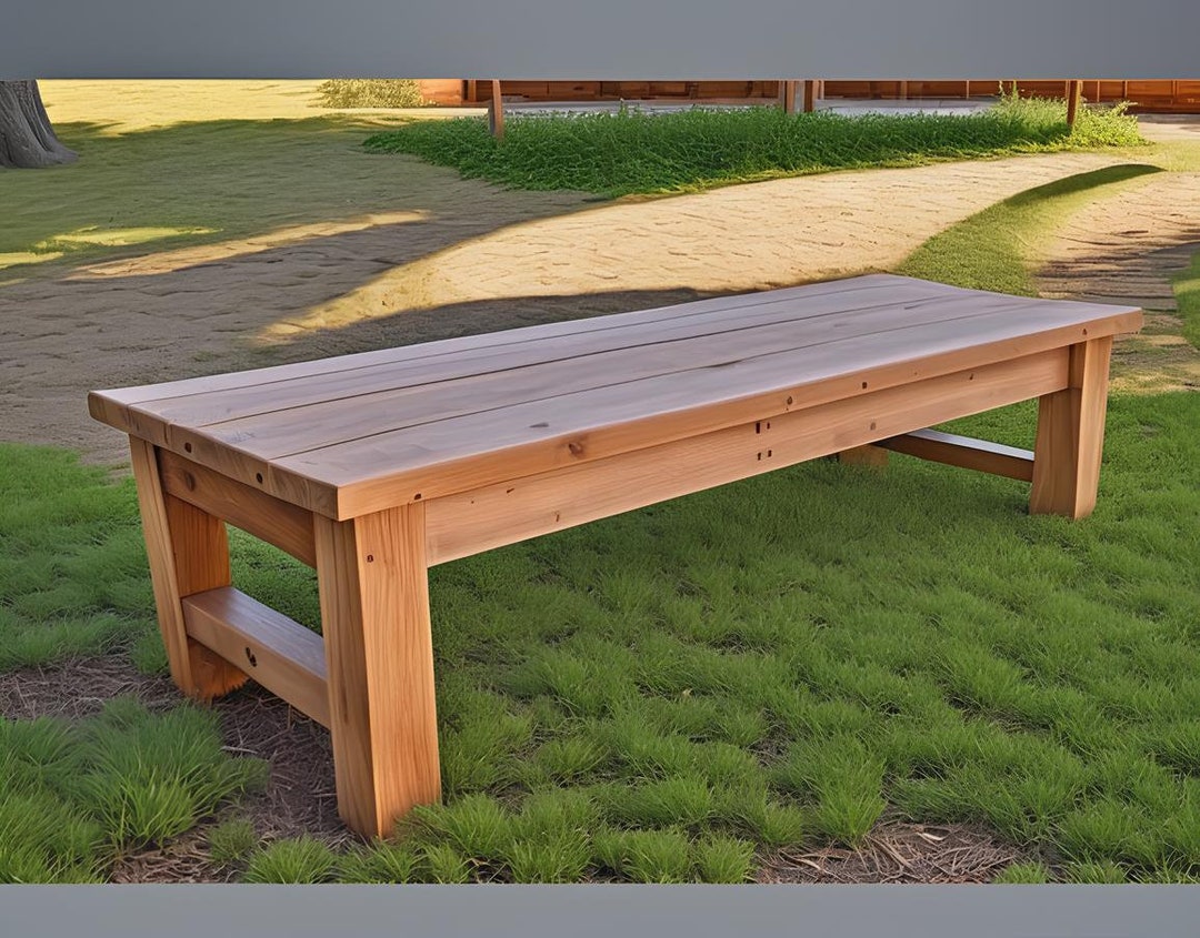 PDF Download, Cedar Outdoor Bench Plan, Woodworking Plans, Outdoor ...