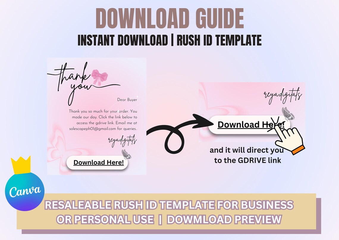 Rush ID Editable Template 1x1 2x2 Passport for Printing Business or ...