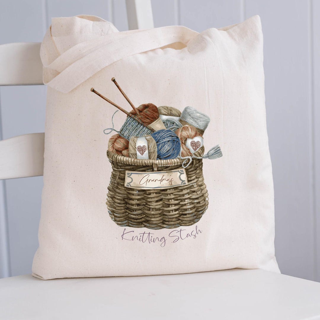 Personalised Knitting Wool Basket - Knitting Storage - Crochet Bag ...