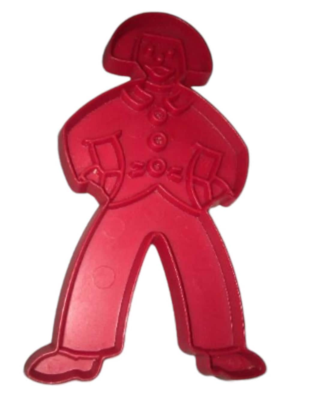 Vintage Tupperware Gingerbread Man Boy Cookie Cutter Christmas Red ...