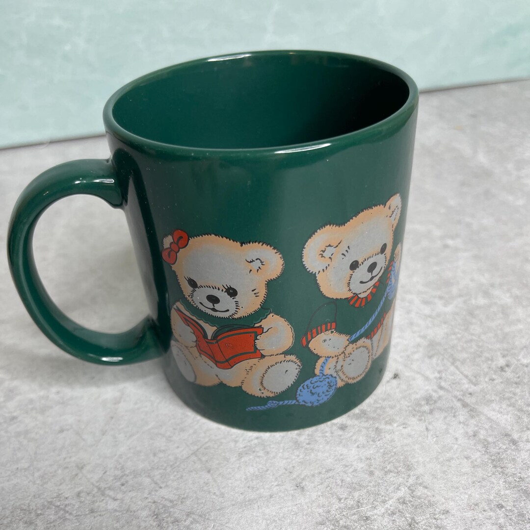 Vintage Yamatake Japan Holiday Christmas Mug Stoneware Teddy Bears 10 ...