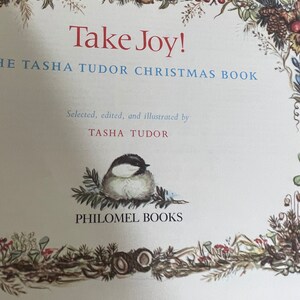 Vintage 1986 Reprint Tasha Tudor Christmas Book TAKE JOY Songs Stories ...