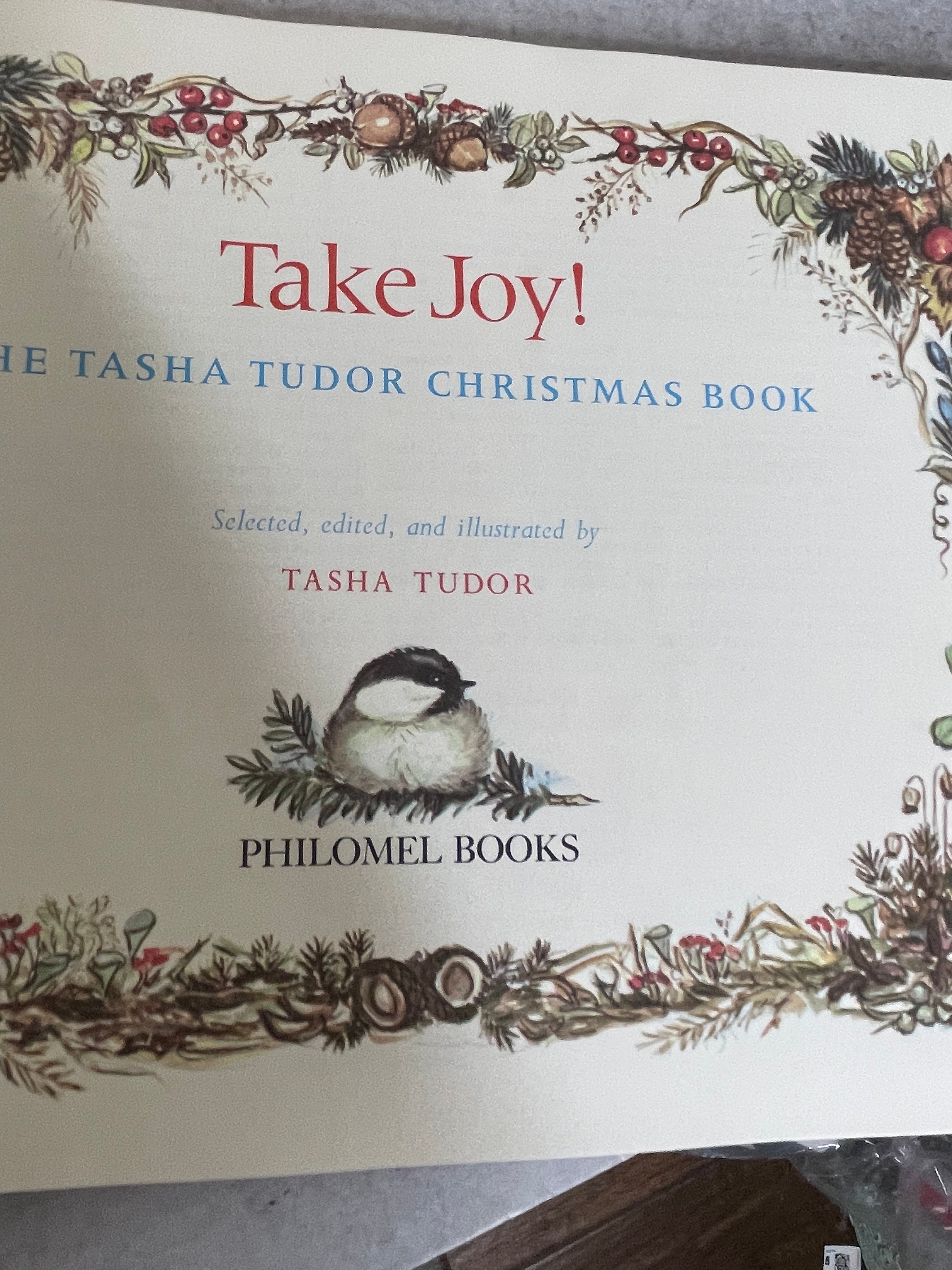 Vintage 1986 Reprint Tasha Tudor Christmas Book TAKE JOY Songs Stories Poems Family - Etsy