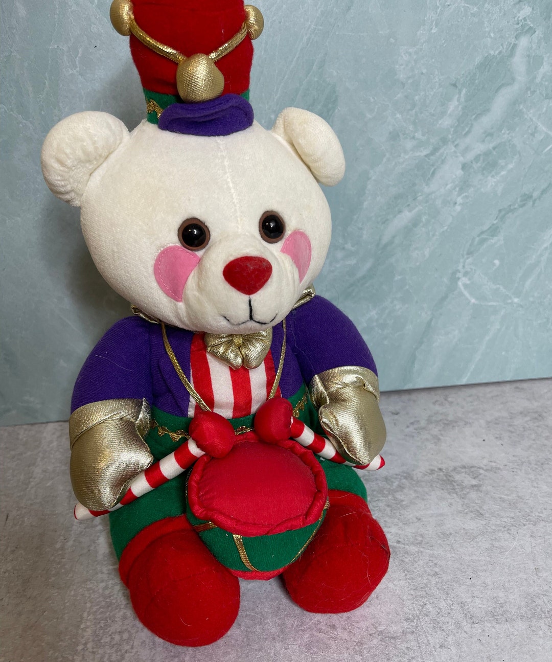 Vintage Avon 1994 Benson Christmas Plush Drummer Bear Stuffed Animals ...