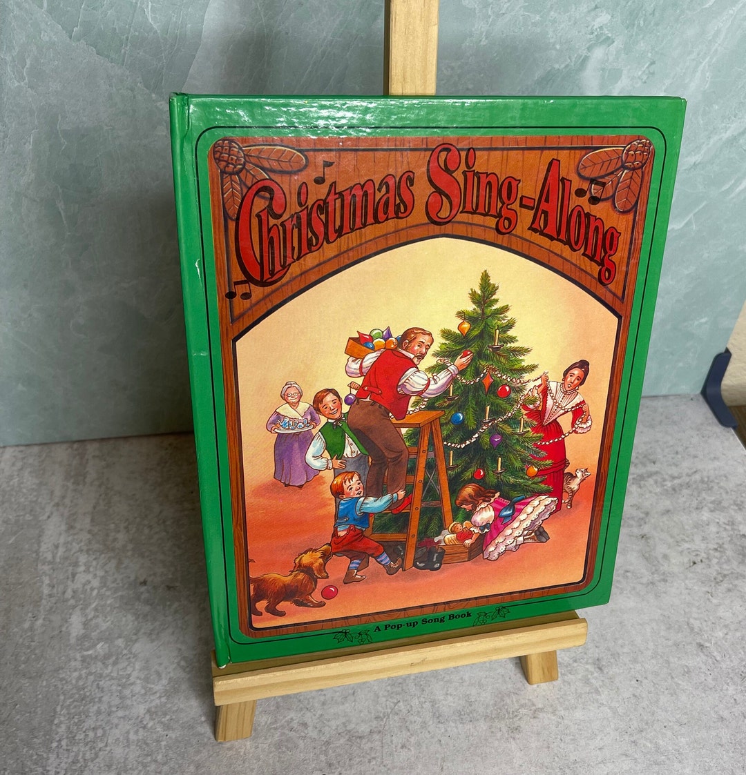 Vintage 1992 Christmas Sing-along Pop up Book HC Hardcover Troll ...