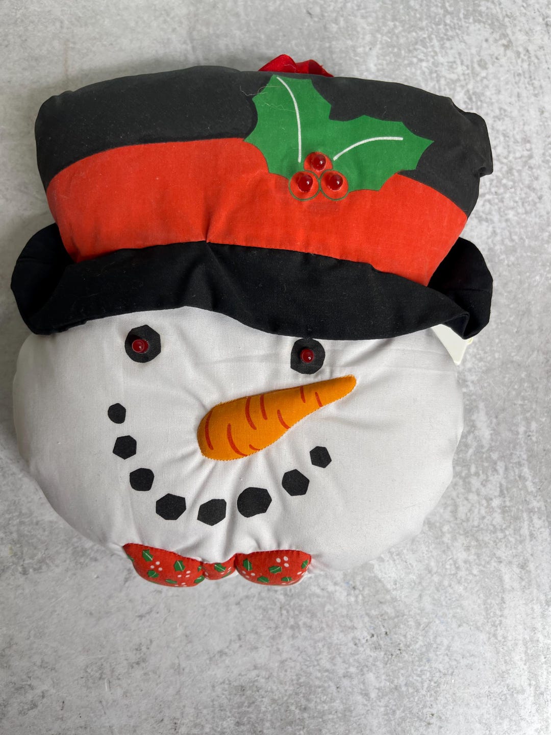 Vintage 1993 Avon Mr. Top Hat Snowman Plush Door Wall Hanging Lights Up ...