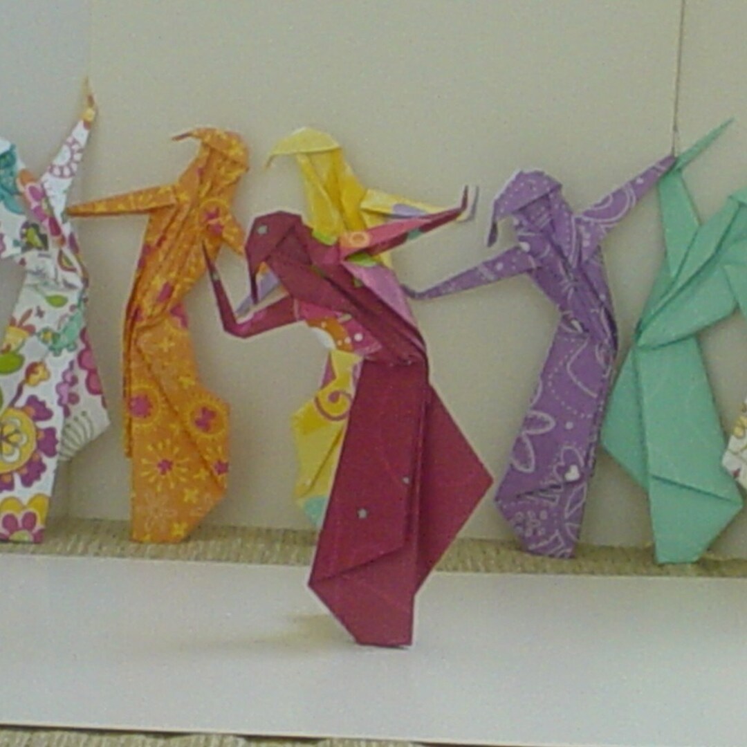 Five Ladies Dancing - Origami Nymphs - Etsy
