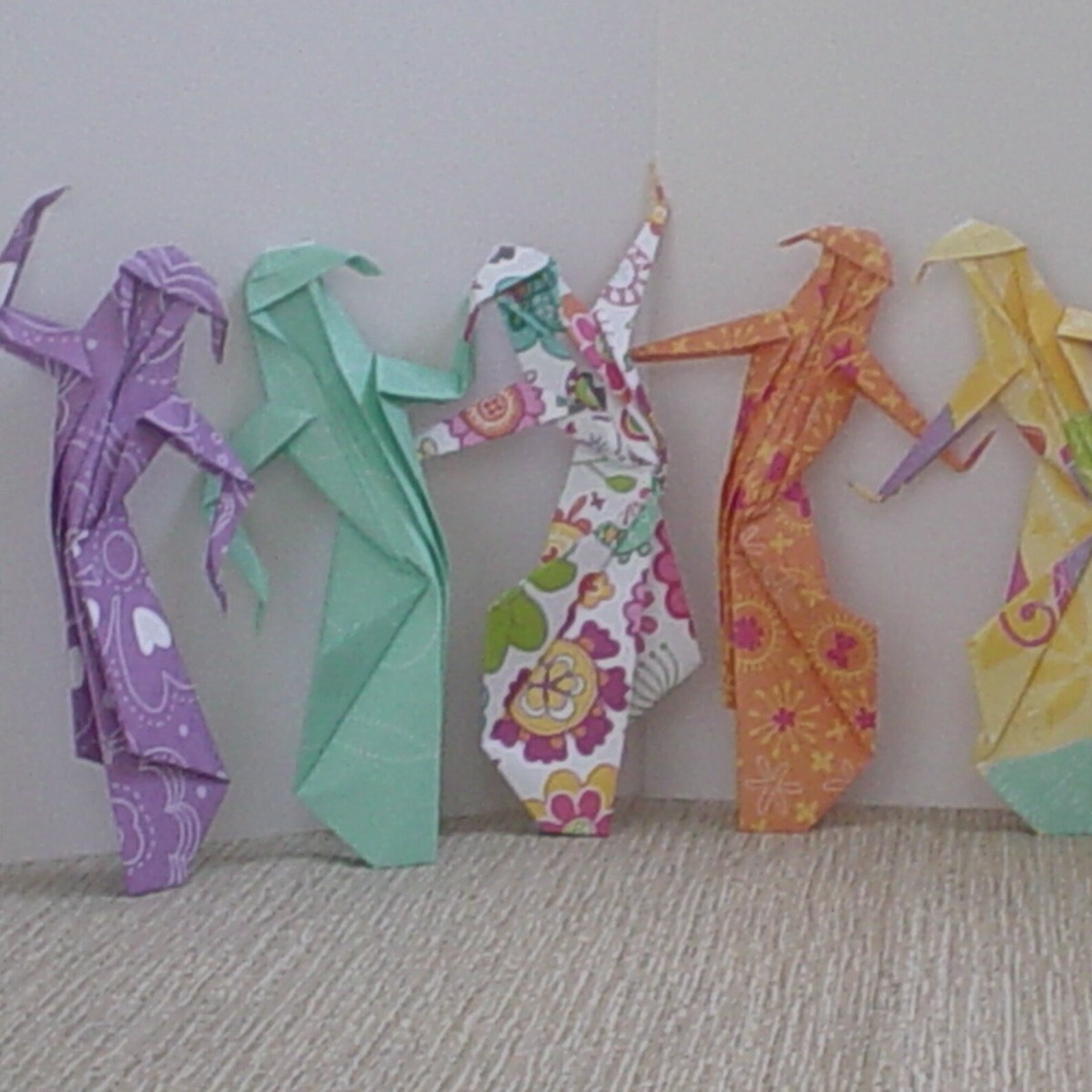Five Ladies Dancing - Origami Nymphs - Etsy