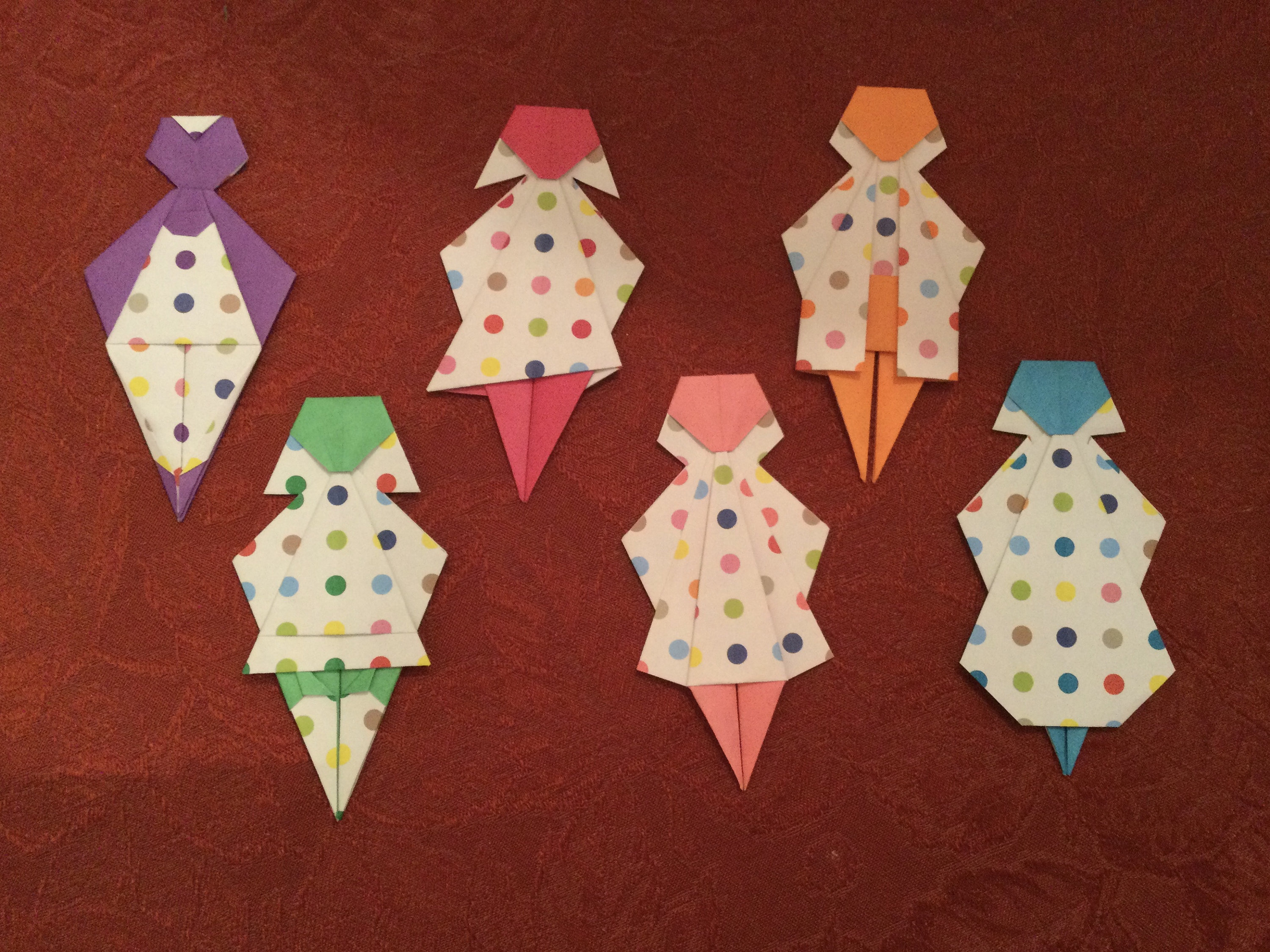 FASHIONABLE Ladies Origami Paper People - Etsy