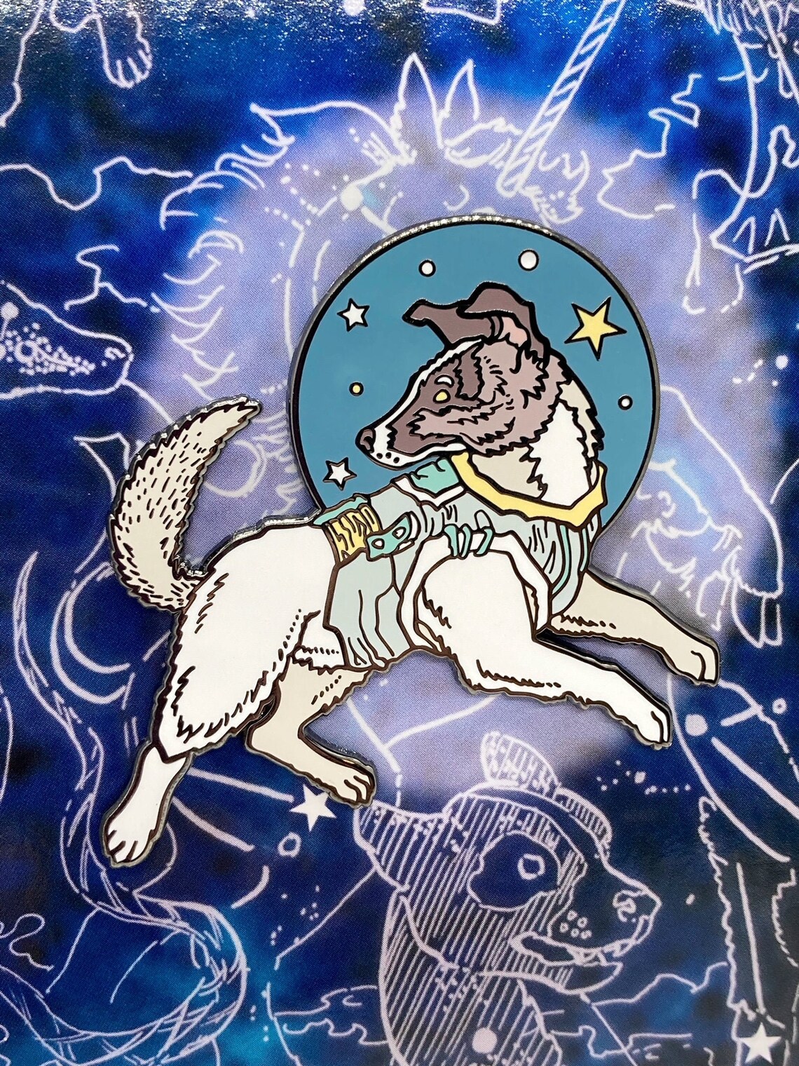 Laika Enamel Pin Tribute to the Little Dog That Went to Space - Etsy