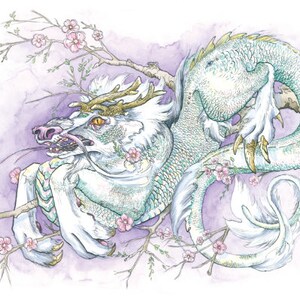 Luck Dragon - Watercolor Print - Etsy