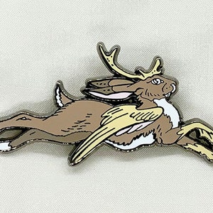 Walpertinger, Wolpertinger, Winged Jackalope Hard Enamel Pin - Etsy