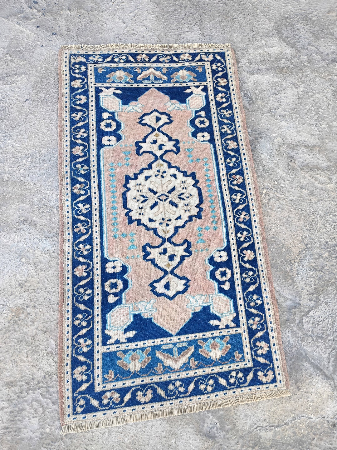 1'11"x3'7" FT Blue Rug, Door Mat Rug, 2x4 Bathroom Rug, 2x4 Small Rug ...