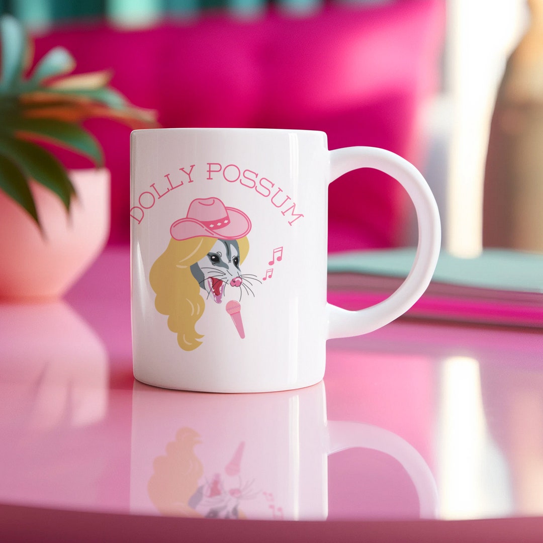 Dolly Parton Mug, Possum Coffee Cup, Possum Lovers, Opossum Gifts ...
