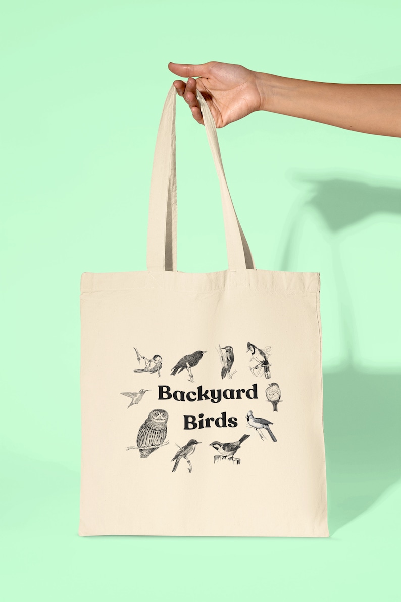 Backyard Bird Tote Bag, Backyard Birds, Birdwatching Bag, Birder Gift ...