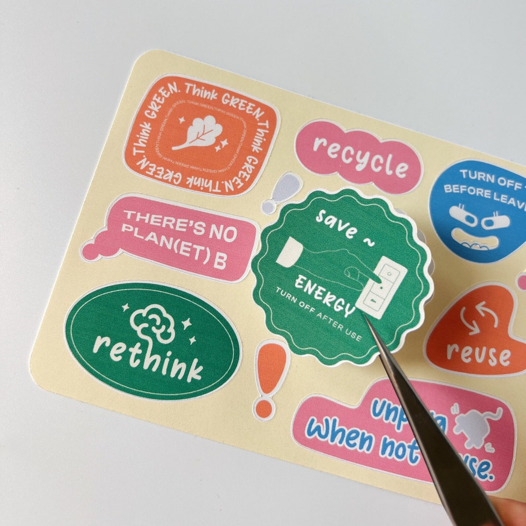 Save Energy Sticker Sheet - Etsy