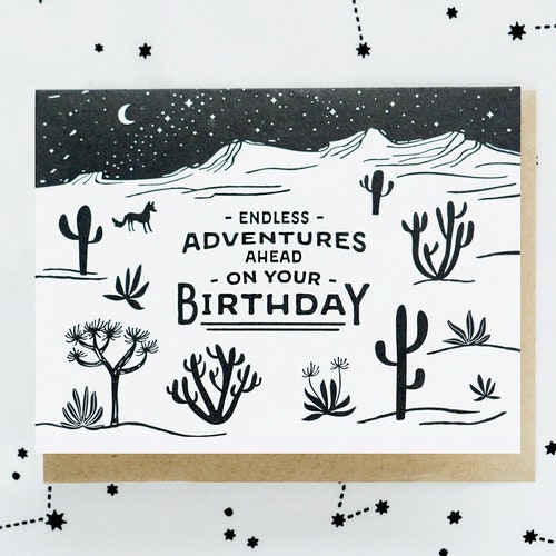 Magic Desert Birthday Card - Etsy