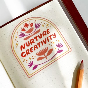 Nurture Creativity Decal Sticker, Water Bottle Sticker, Gift for Her ...
