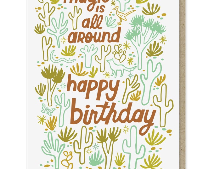 Magic Desert Birthday Card - Etsy